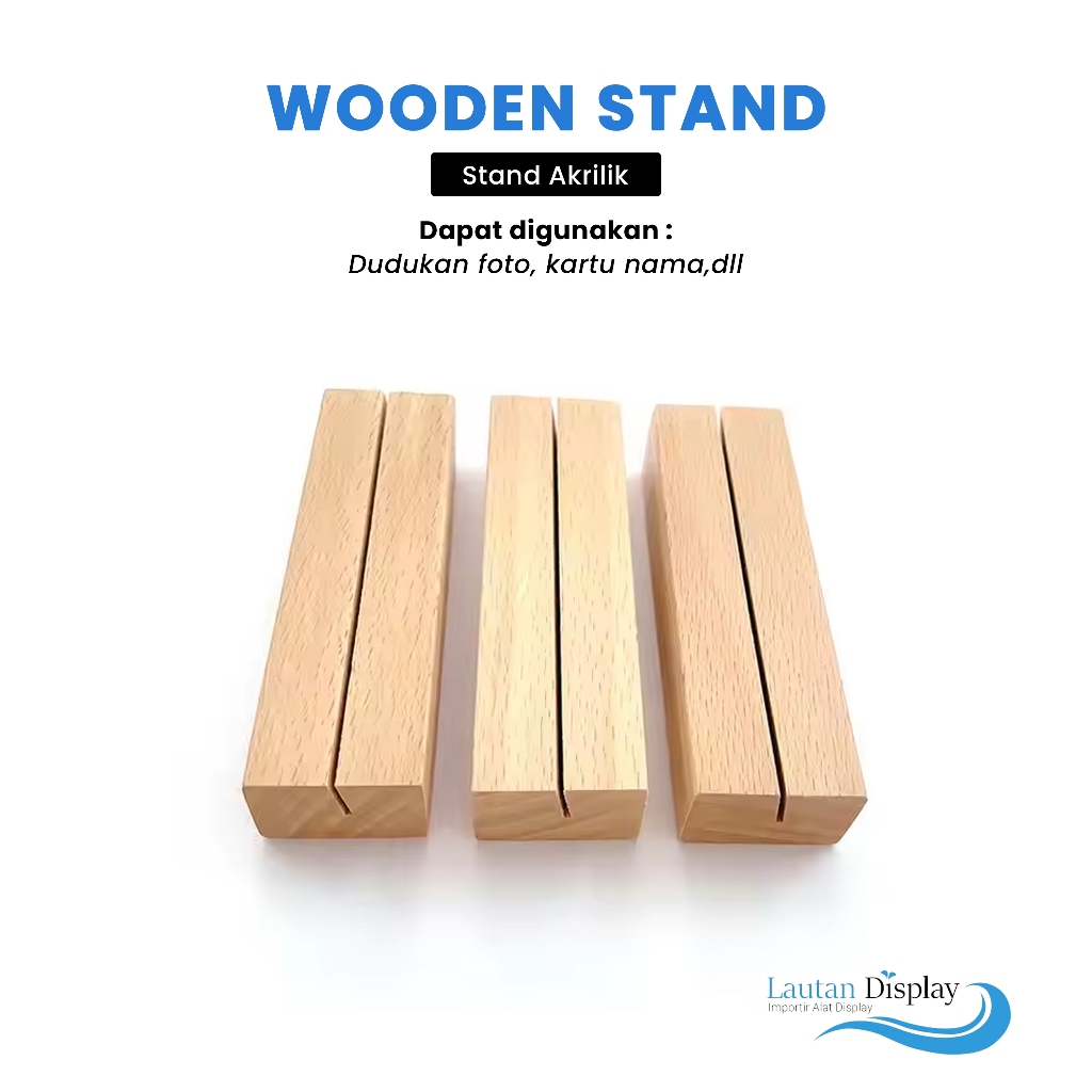 Jual Stand Kayu Meja Easel Penyangga Acrylic (Wooden Stand) Dudukan ...
