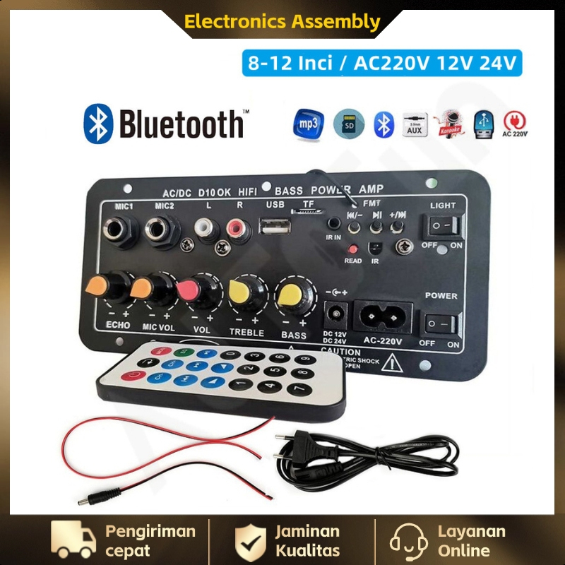 Jual Bluetooth Amplifier Board AUTOFun Amplifiers Untuk 8-12 Inci ...