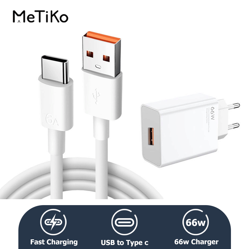 Jual MeTiKo Charger 66W 6A Kabel Charge Adaptor Fast Charging Micro USB ...