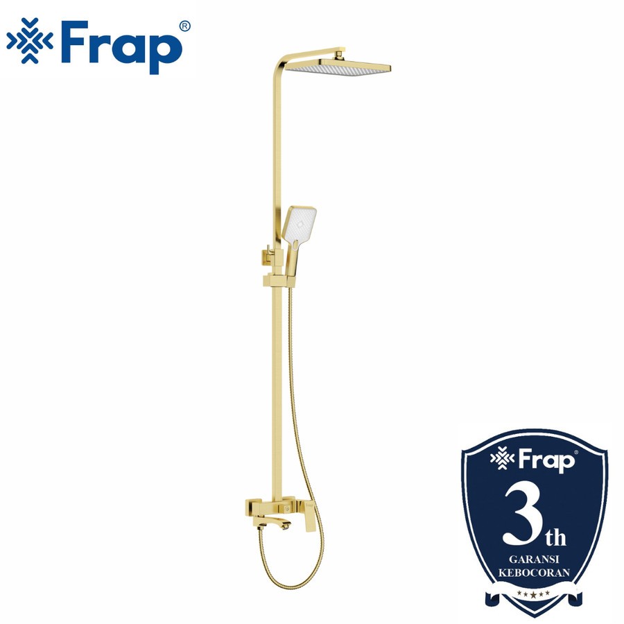 Jual FRAP F2476-3 Shower Set Tiang Mandi Keran Mixer Panas Dingin | Desain Modern Warna Gold ...