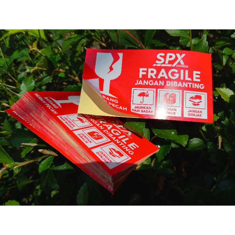 Jual STICKER FRAGILE untuk kebutuhan paket isi 100pcs (free 20pcs ...