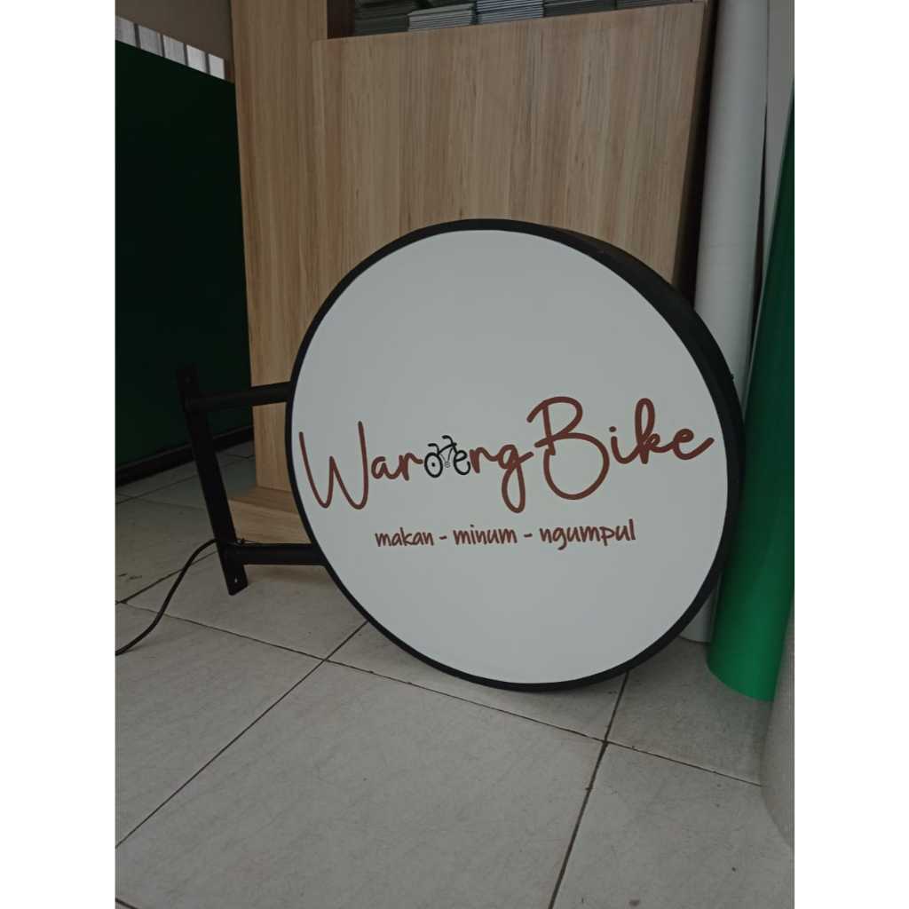 Jual Neon box Bulat Diameter 80 cm 2 sisi | Shopee Indonesia