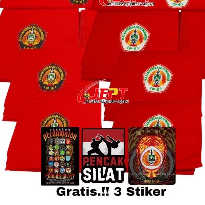 Jual SABUK PENCAK SILAT MERAH 25CMx3M / SLENDANG IPSI PENCAK SILAT ...