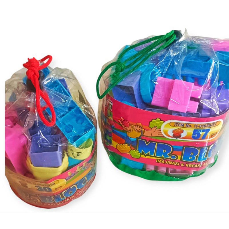 Jual Mainan Edukasi Anak Susun Balok Lego /Mainan Lego Mr Block isi 30 ...