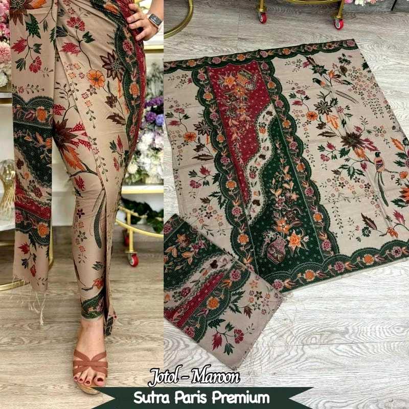 Jual Kamen Sutra Paris ATBM Premium Motif Batik Set Slendang | Shopee ...