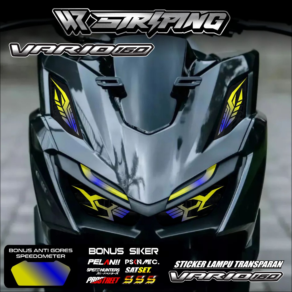 Jual Stiker Lampu Motor Vario 160 New-Sticker Alis Depan Lampu Vario ...