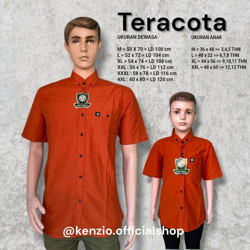 Jual Kemeja Teraccota / Mera Bata Couple Keluarga Ayah dan Anak Baju ...