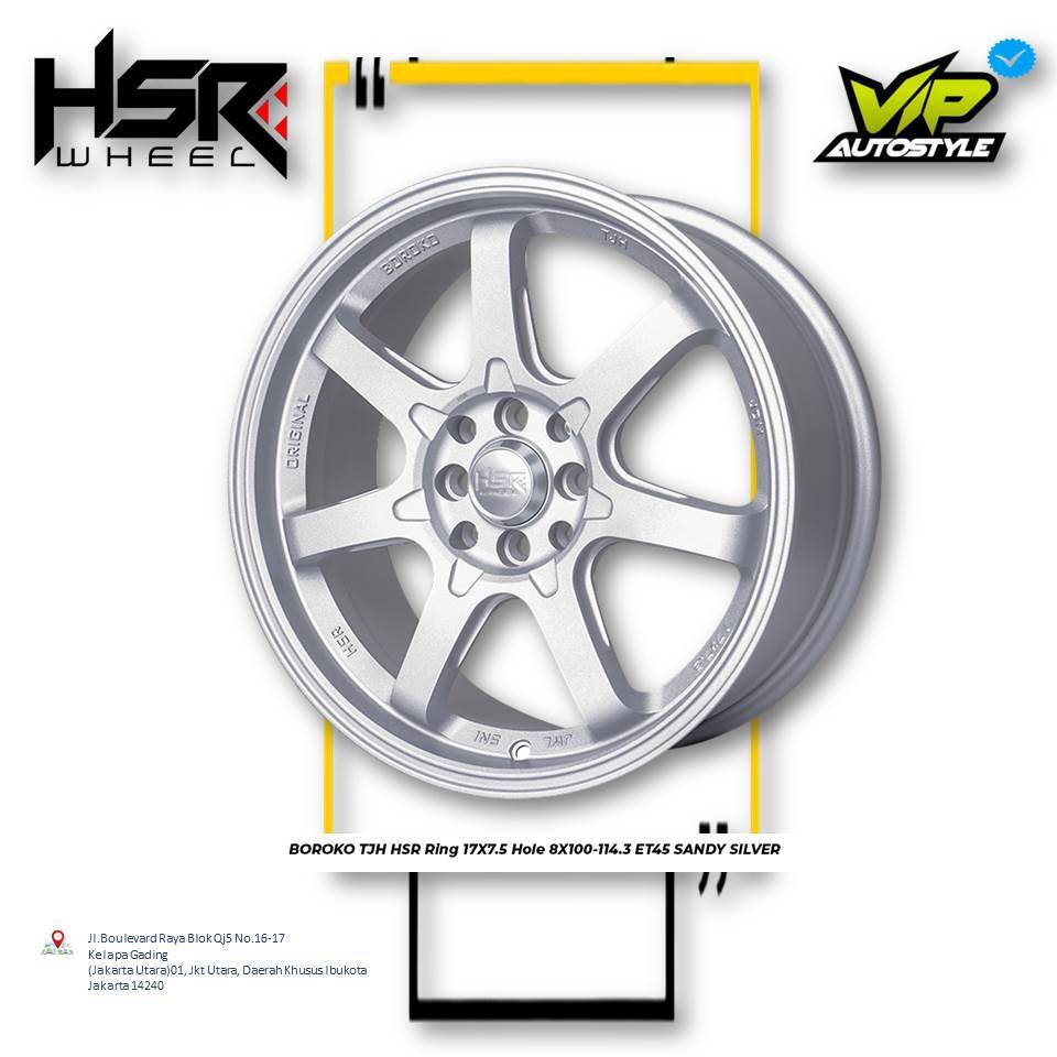 Jual HSR BOROKO TJH R17 - Velg Mobil Jazz, Meta V, Agya, Brio, Bingo EV Ring 17 - HSR Jakarta ...