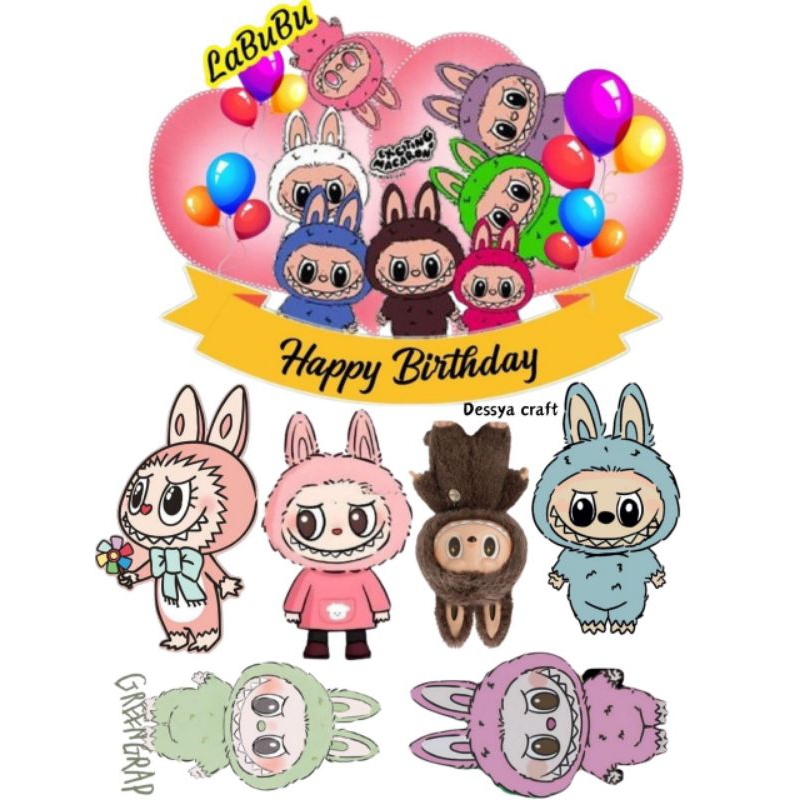 Jual Topper Labubu - Topper Kue - Topper Karakter Labubu - Topper Cake ...