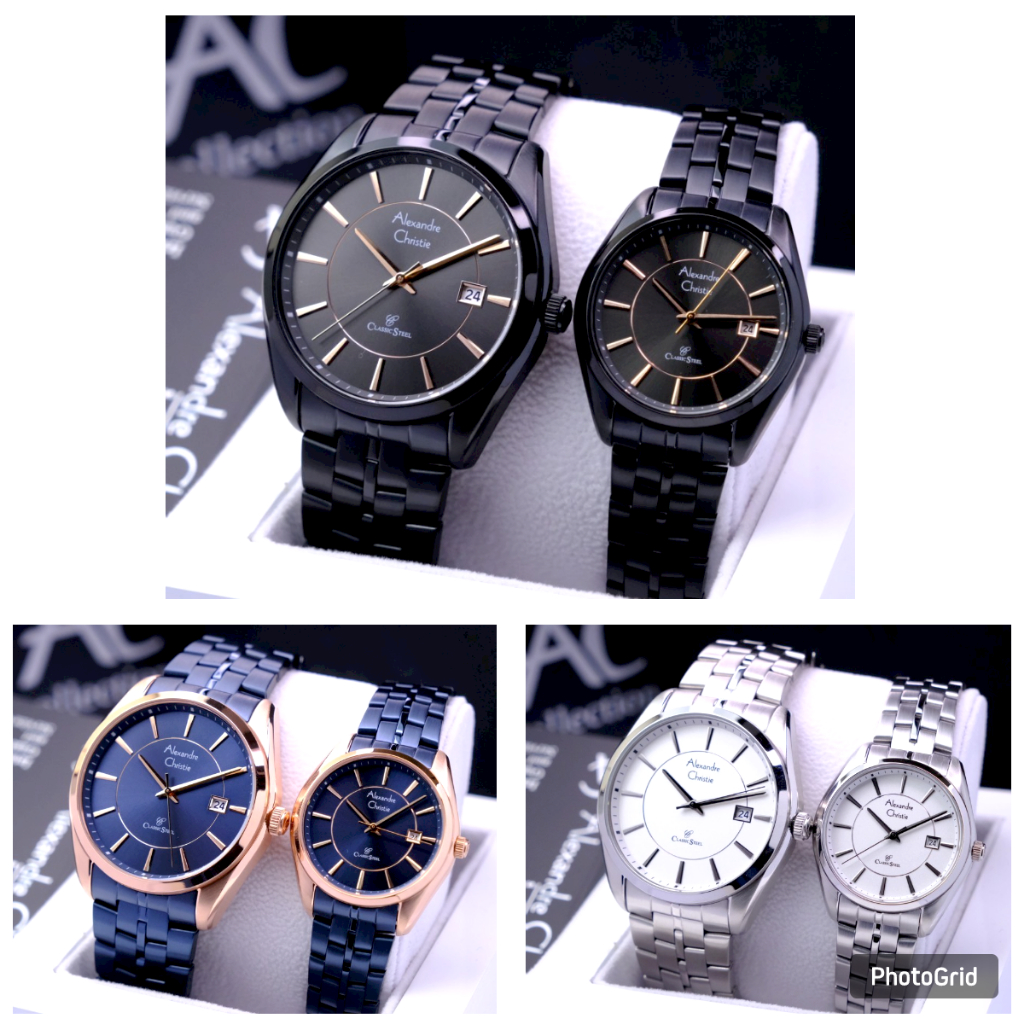 Jual Jam Tangan Couple AC Alexandre Christie 8578 Original Tanggal ...