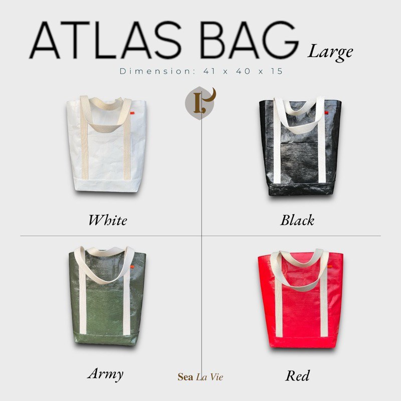 Jual In__lua Atlas Bag - Big size in White Black Army Green and Red ...