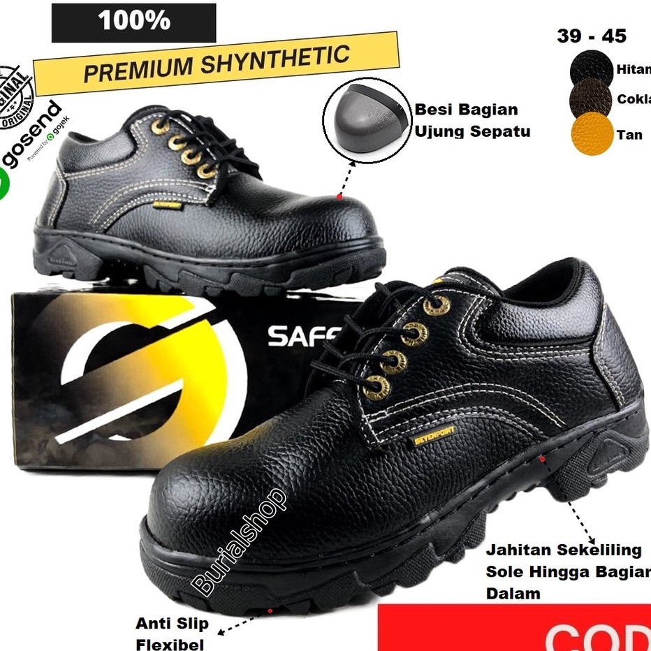 Jual Sepatu Safety Pria ginal Septi Ujung Besi sefty shoes Septy proyek ...