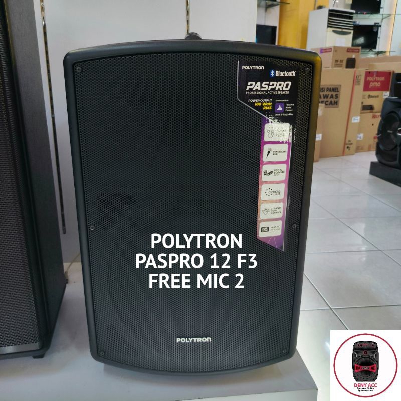 Jual SPEAKER POLYTRON TYPE PAS 12F3 DIJAMIN SUPER BASS FREE MIC WIRELES ...