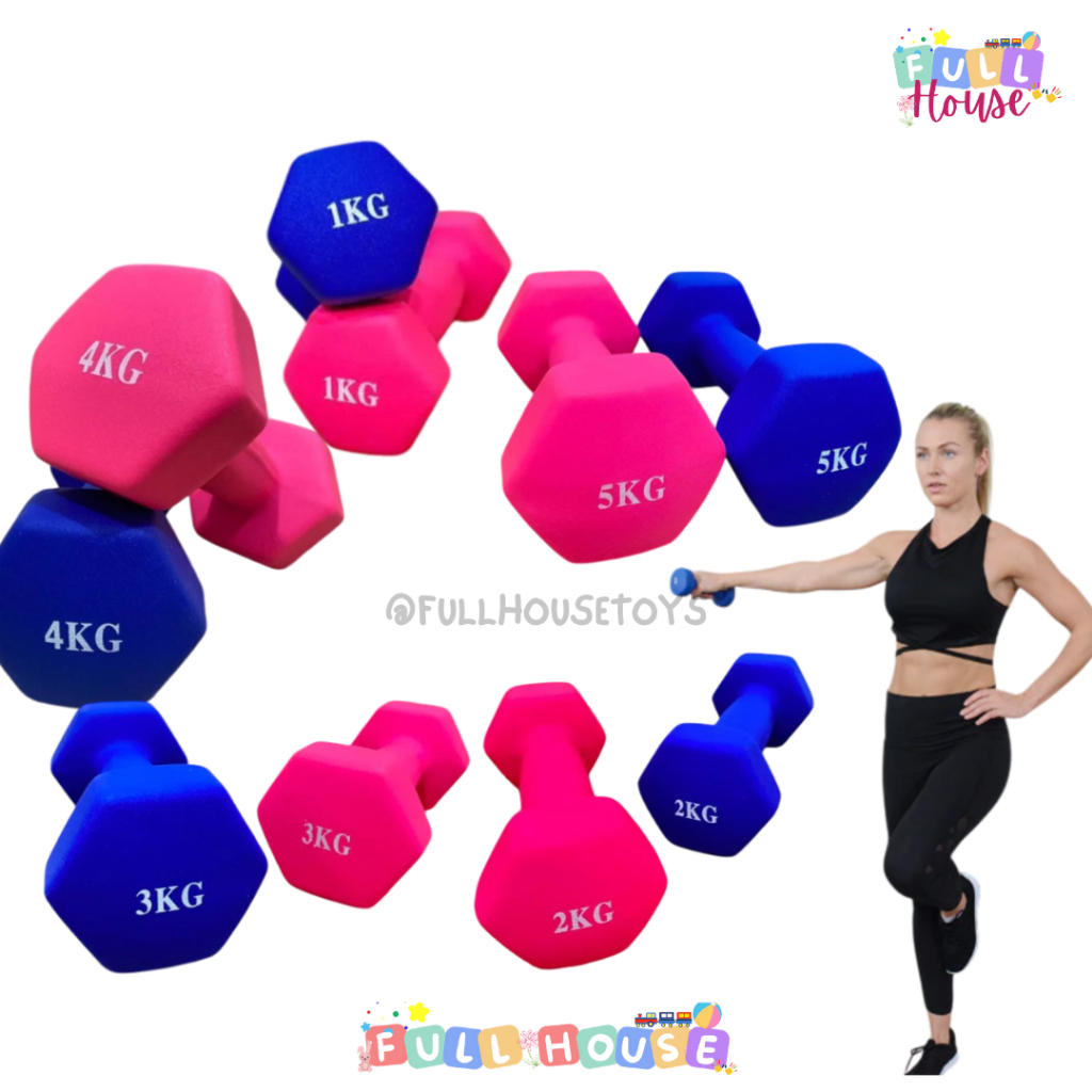 Jual NEOPRENE DUMBELL ANGKAT BEBAN 1 KG - 5 KG BARBEL VINYL | Shopee ...