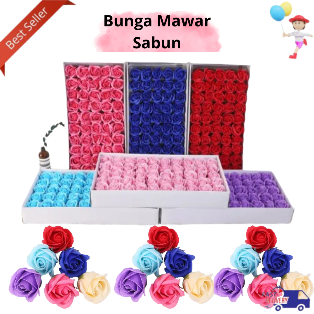 Jual Bunga Mawar Sabun Gift Hadiah Valentine Kelopak Rose Soap ...