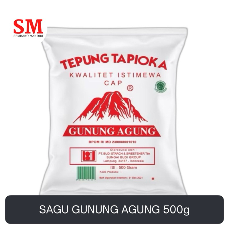 Jual TEPUNG SAGU GUNUNG AGUNG TAPIOKA KEMASAN 500g | Shopee Indonesia
