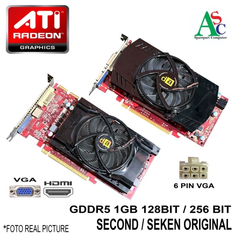 Jual Vga Original ATI RADEON GDDR5 1 GB 128 BIT 256 BIT | Shopee Indonesia