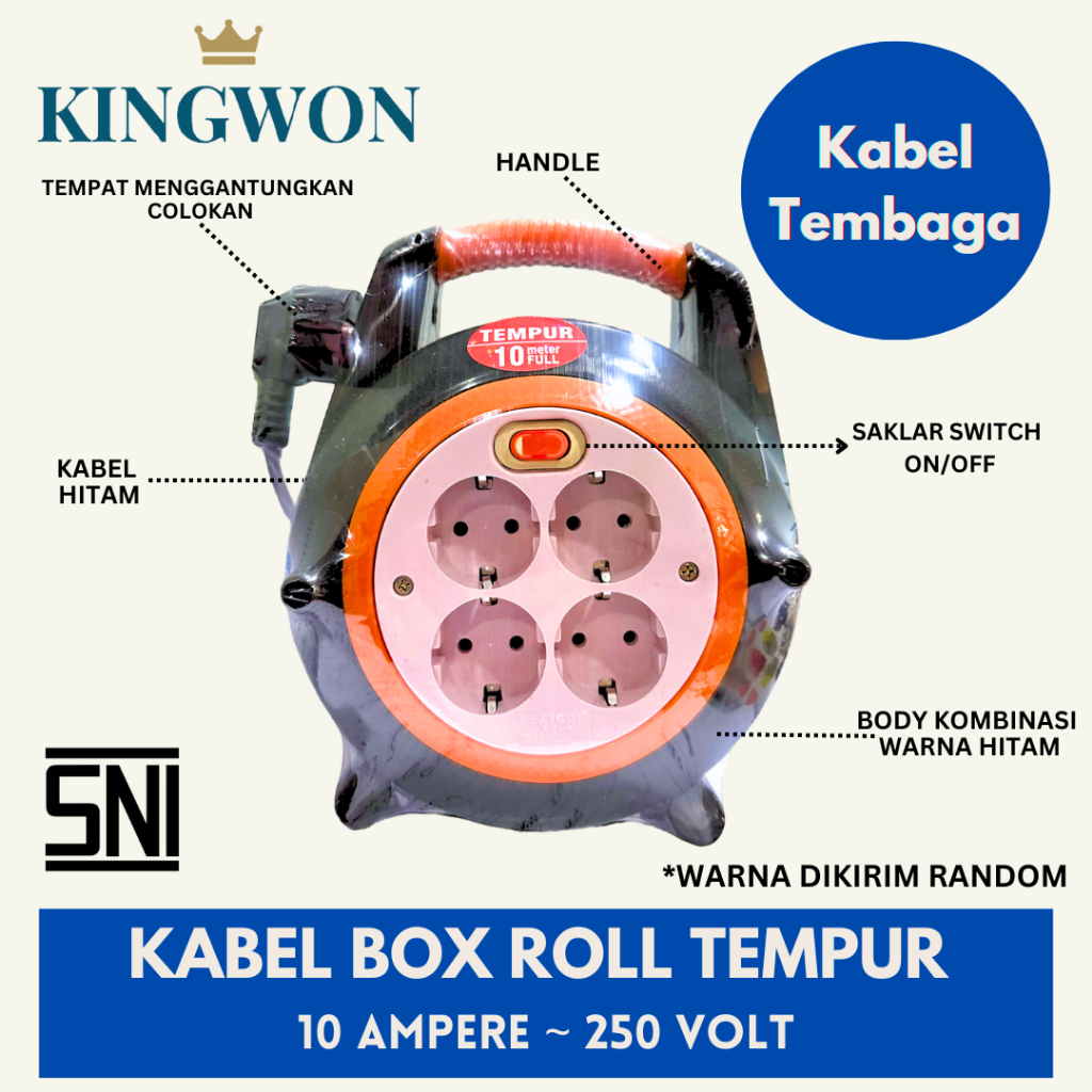 Jual ROLL KABEL BOX KABEL 5 M 10 M 15 M COLOKAN LISTRIK STOP KONTAK ...