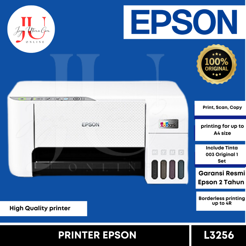 Jual Epson EcoTank L3256 WiFi / L3216 All In One Ink Tank Printer White ...