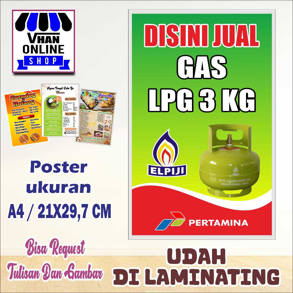 Jual Cetak Poster Jual Gas LPG 3 Kg Keren Murah | Shopee Indonesia