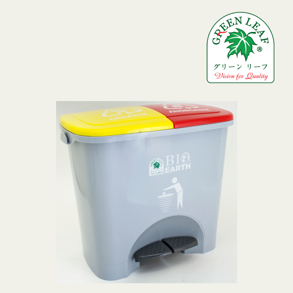 Jual GREEN LEAF BIO Step-on Dustbin (2130) | Shopee Indonesia
