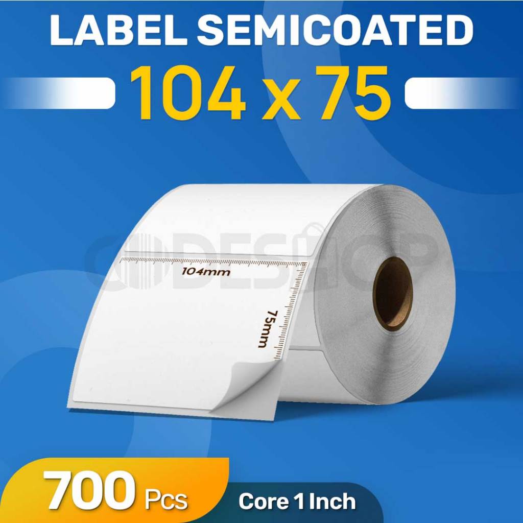 Jual Sticker Label Barcode SEMICOAT 104 X 75 Kertas Stiker 1 Line Isi ...