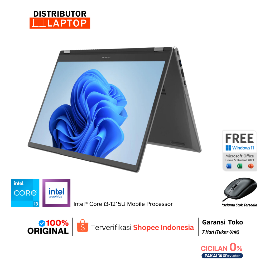 Jual ADVAN 360 Stylus Pro Laptop 2in1 Core i3-1215U 8GB/256GB 14 Inch IPS Touchscreen Windows 11 ...