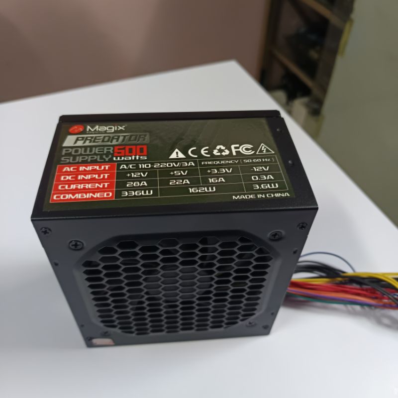 Jual psu power supply magix 500watt bekas pakai copotan cpu rakitan ...