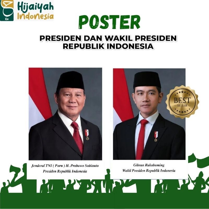 Jual POSTER/FOTO PRESIDEN DAN WAKIL PRESIDEN RI PRABOWO GIBRAN | Shopee ...