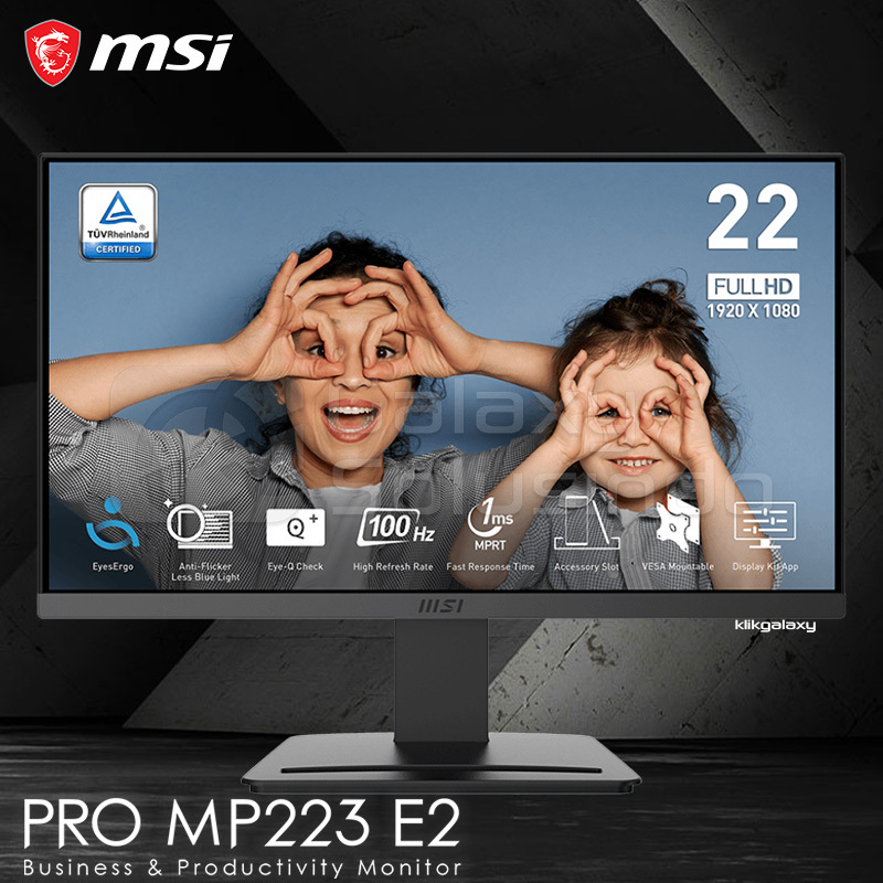 Jual MSI PRO MP223 E2 22" VA 100Hz FHD Professional Monitor | Shopee ...