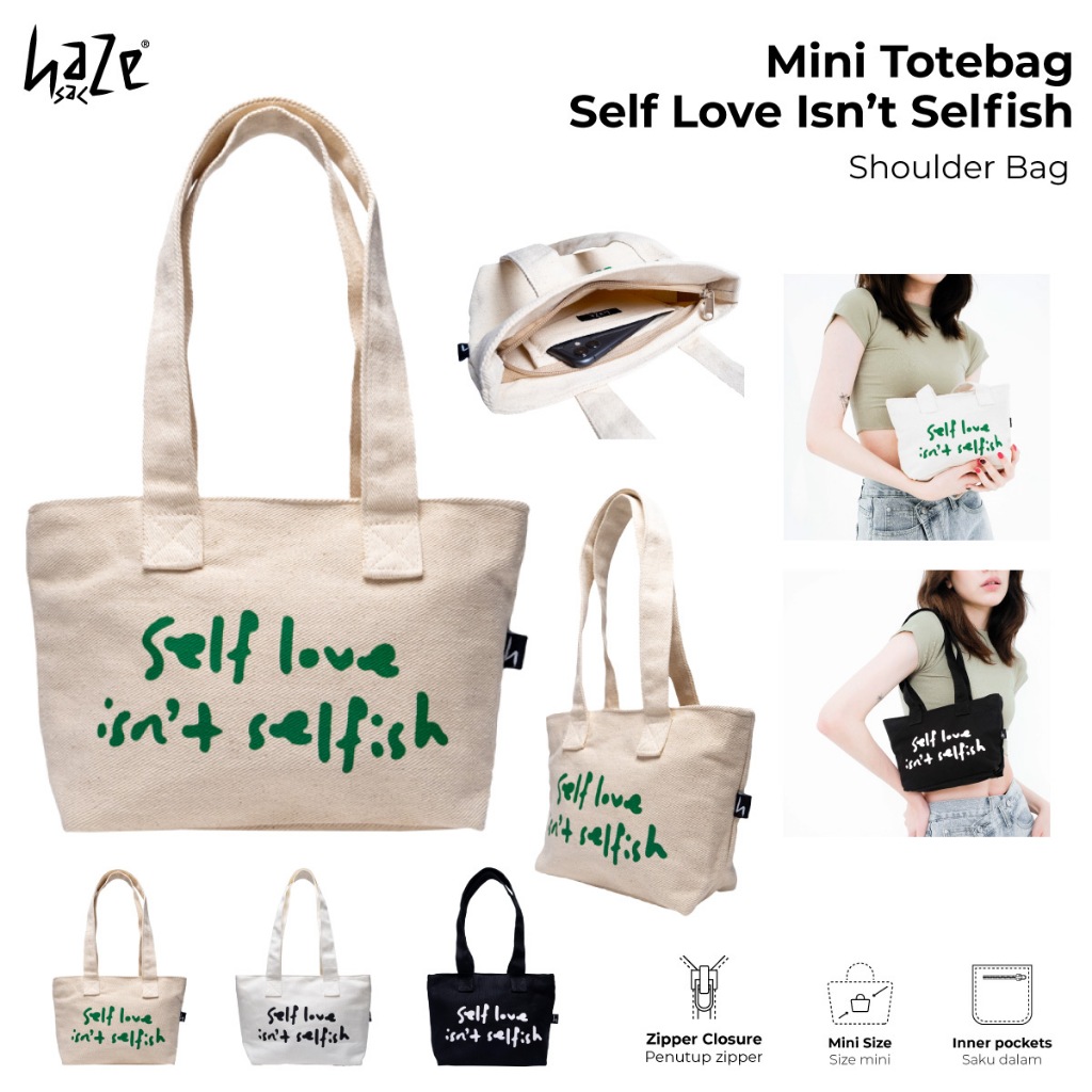 Jual Tote Bag Mini Kanvas - Tas Bahu Wanita - Totebag Canvas Ukuran ...