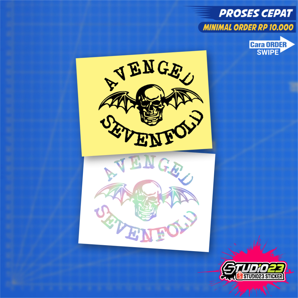 Jual Stiker music Avenged Sevenfold A7X cutting sticker Hologram ...
