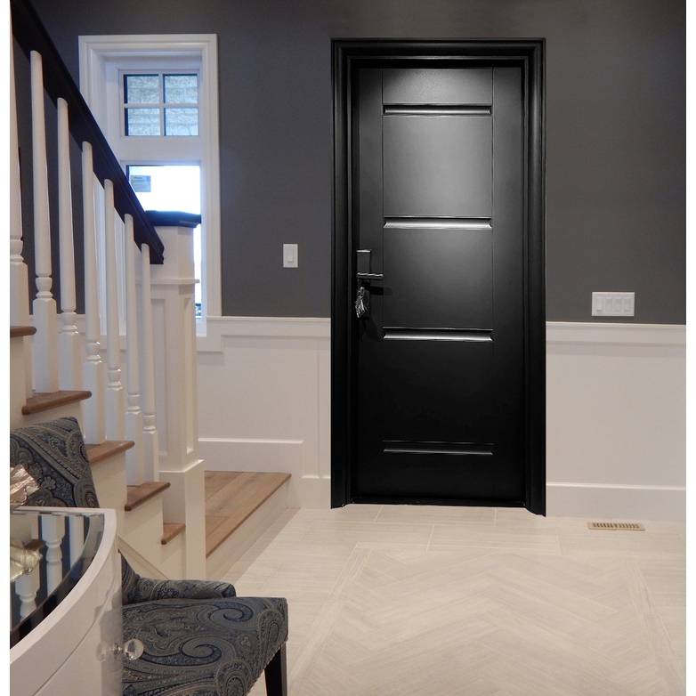 Jual PINTU BAJA SINGLE SPECIAL WARNA HITAM DOFF LENGKAP 1 SET 88X205CM ...