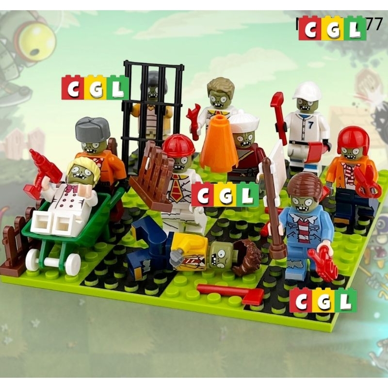 Jual CGL Mainan Bricks Minifigure Zombies Figure Plant vs Zombie Pvz ...