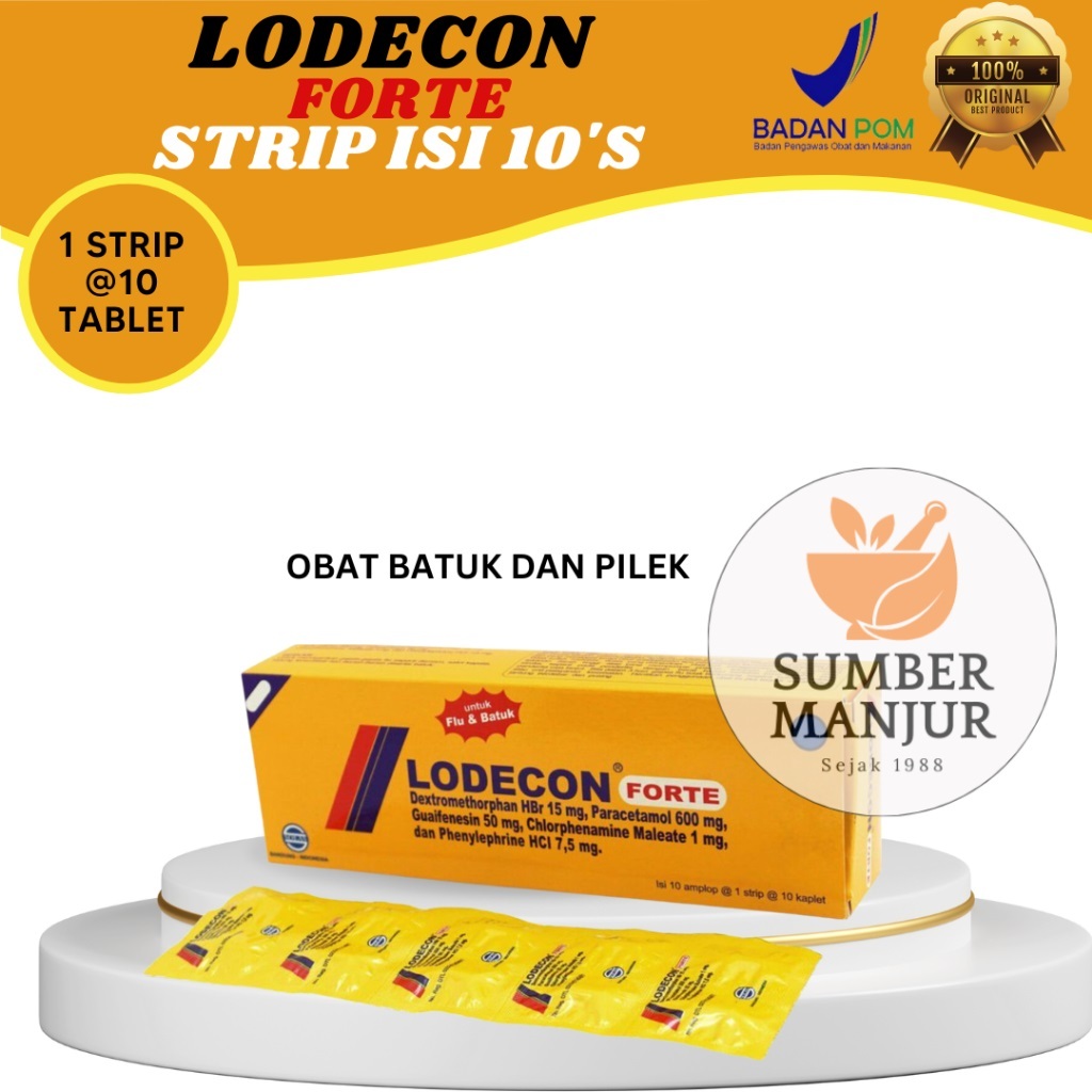 Jual LODECON FORTE STRIP ISI 10 TABLET / OBAT BATUK DAN PILEK | Shopee ...