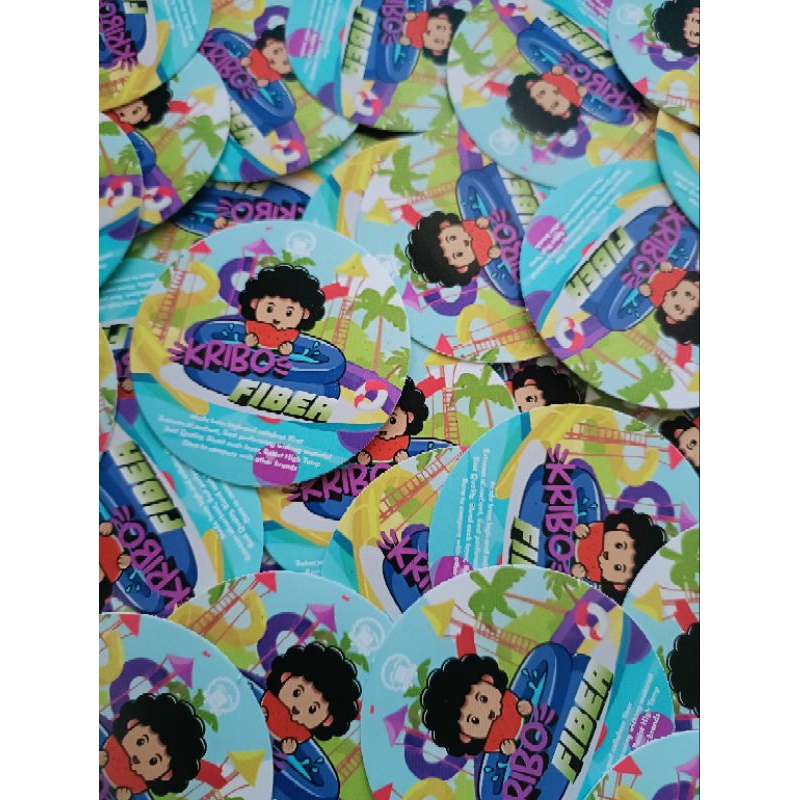 Jual Label Stiker Kapas Kribo bulat untuk kemasan kaleng | Shopee Indonesia