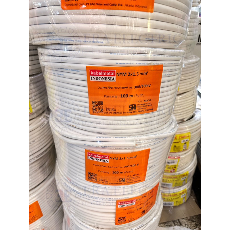 Jual Kabel NYM 2x1.5 2x1,5 50M (Meter) Metal / Kabel Metal Indonesia ...