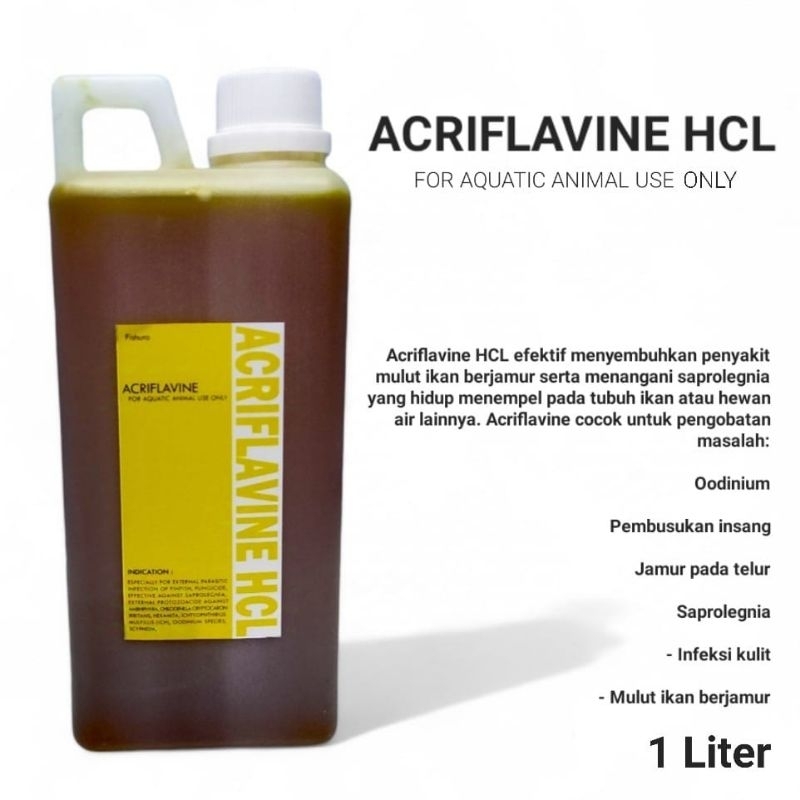 Jual Acriflavine Hcl Bpc 1liter obat kuning ikan luka jamur whitespot ...
