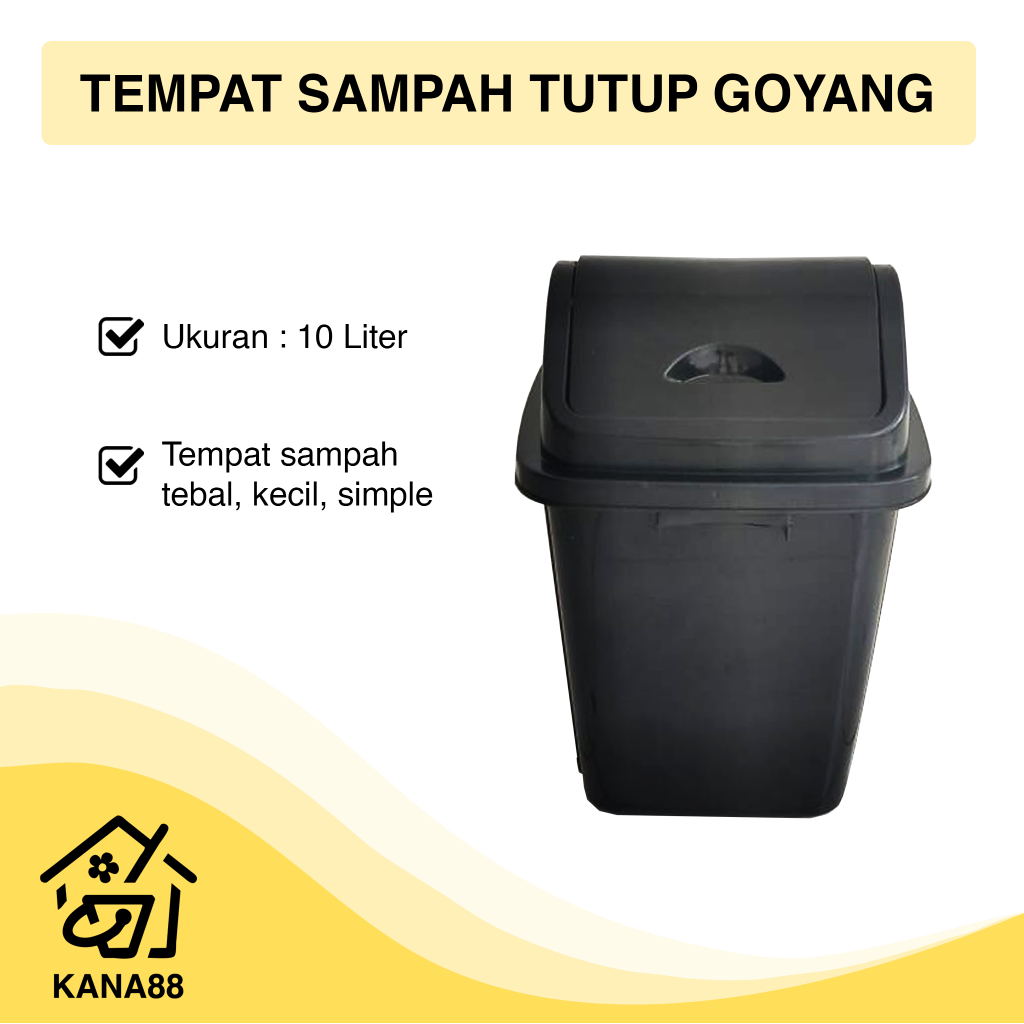 Jual Tempat Sampah Tutup Goyang 10L Plastik Dustbin | Shopee Indonesia
