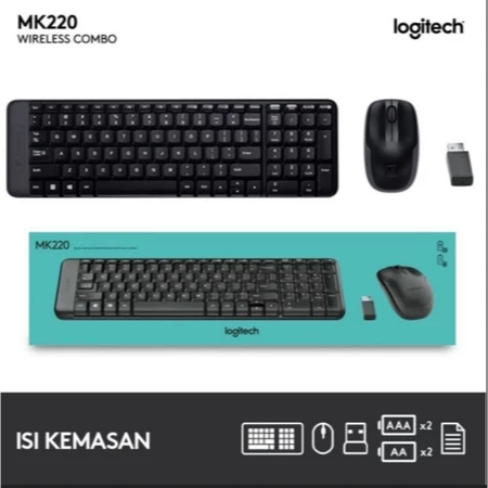 Jual Keyboard + Mouse Wireless MK220 Logitech Wireless Keyboard and ...