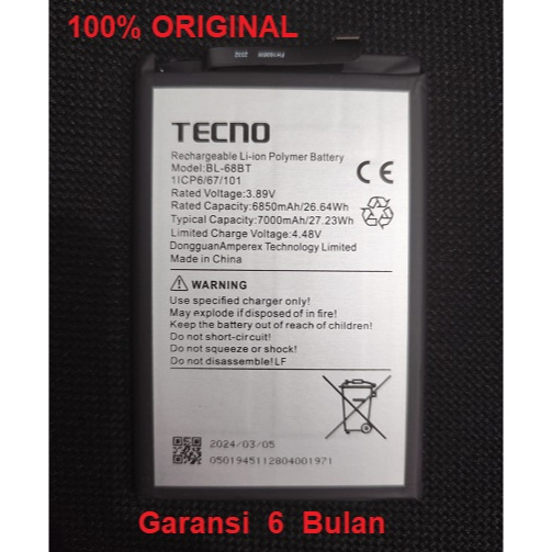 Jual TECNO Battery TECNO Pova Neo2 Neo 2 NFC Pova Neo3 Neo 3 NFC ...