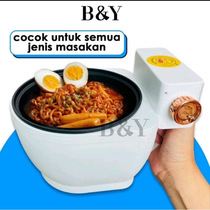 Jual Panci Listrik Bentuk Unik dan lucu 1,5 Liter Lapisan Keramik Anti ...