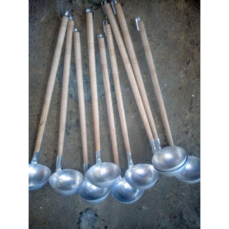 Jual Irus Bakso Gagang Kayu 45 cm Centong Sayur Bahan Tebal Dan Kuat ...