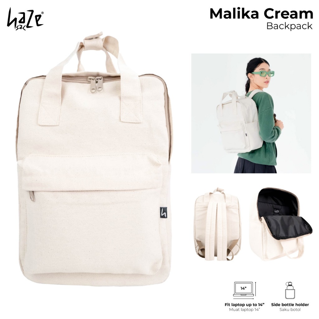 Jual Tas Ransel Kanvas - Tas Backpack Sekolah Kuliah Simpel Unisex 15L ...