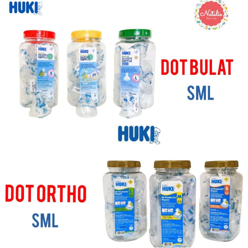 Jual 18 PCS HUKI dot nipple Bulat Standar/Orthodontic Gepeng Toples SML ...