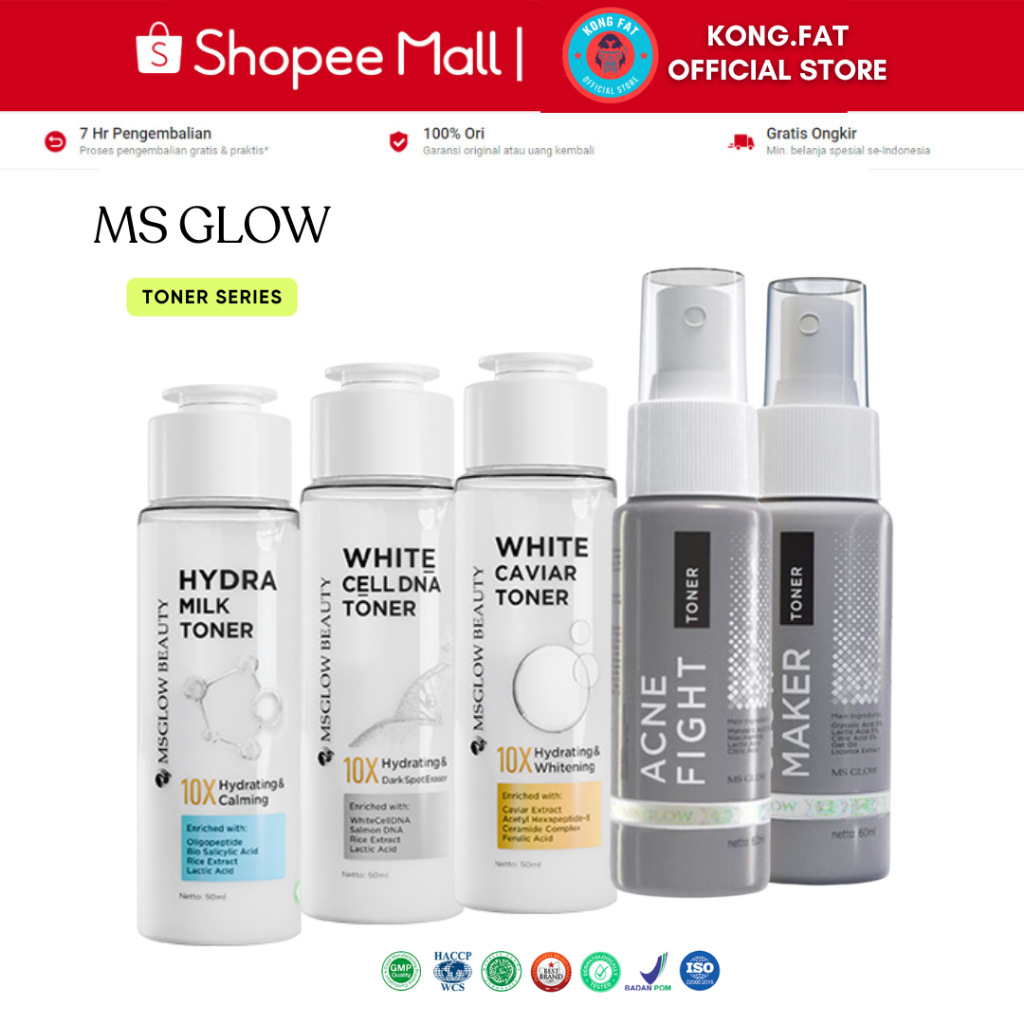Jual MS GLOW Toner Glowing / Toner Acne | Shopee Indonesia
