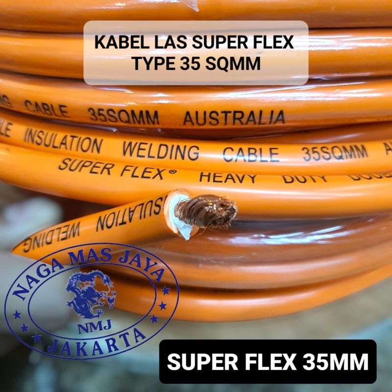 Jual KABEL LAS SUPERFLEX 35MM FULL TEMBAGA / KABEL LAS SUPER FLEX 35 MM ...