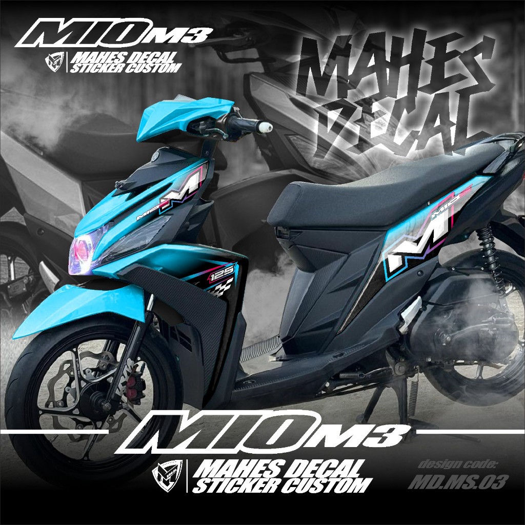 Jual ( COD ) TERBARU Decal Sticker Yamaha Mio M3 125 Full body - Stiker ...