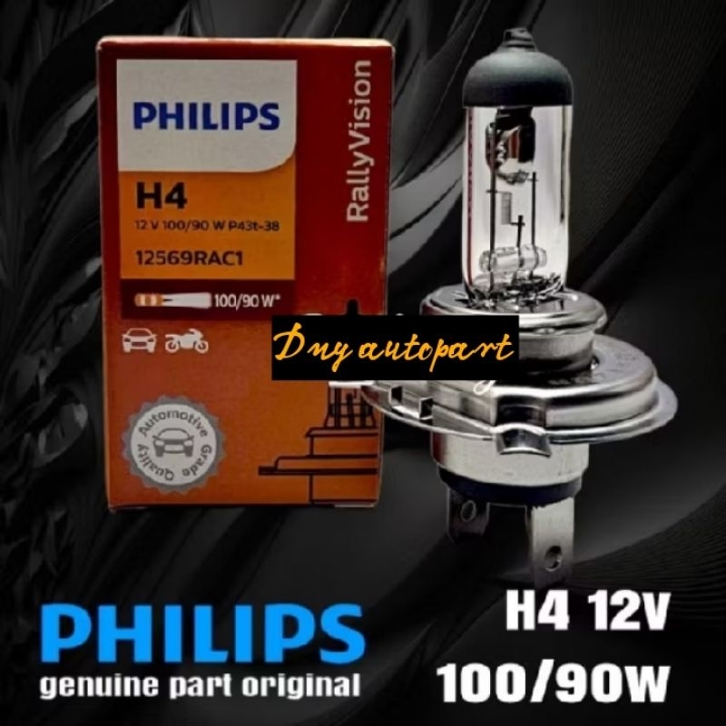 Jual Bohlam Halogen PHILIPS H4 12V 100/90W | Shopee Indonesia