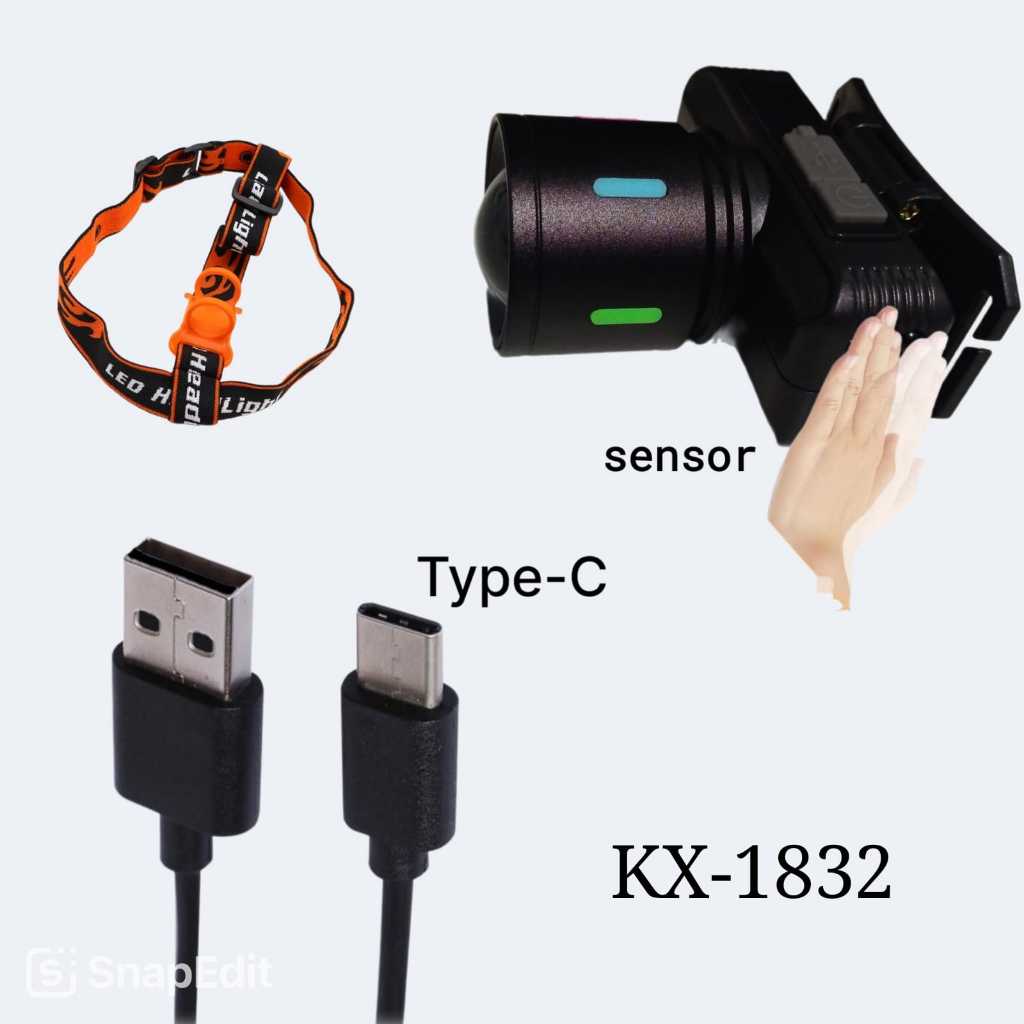 Jual Senter Kepala Laser Putih Sensor Gerak Digital Digital Display ...